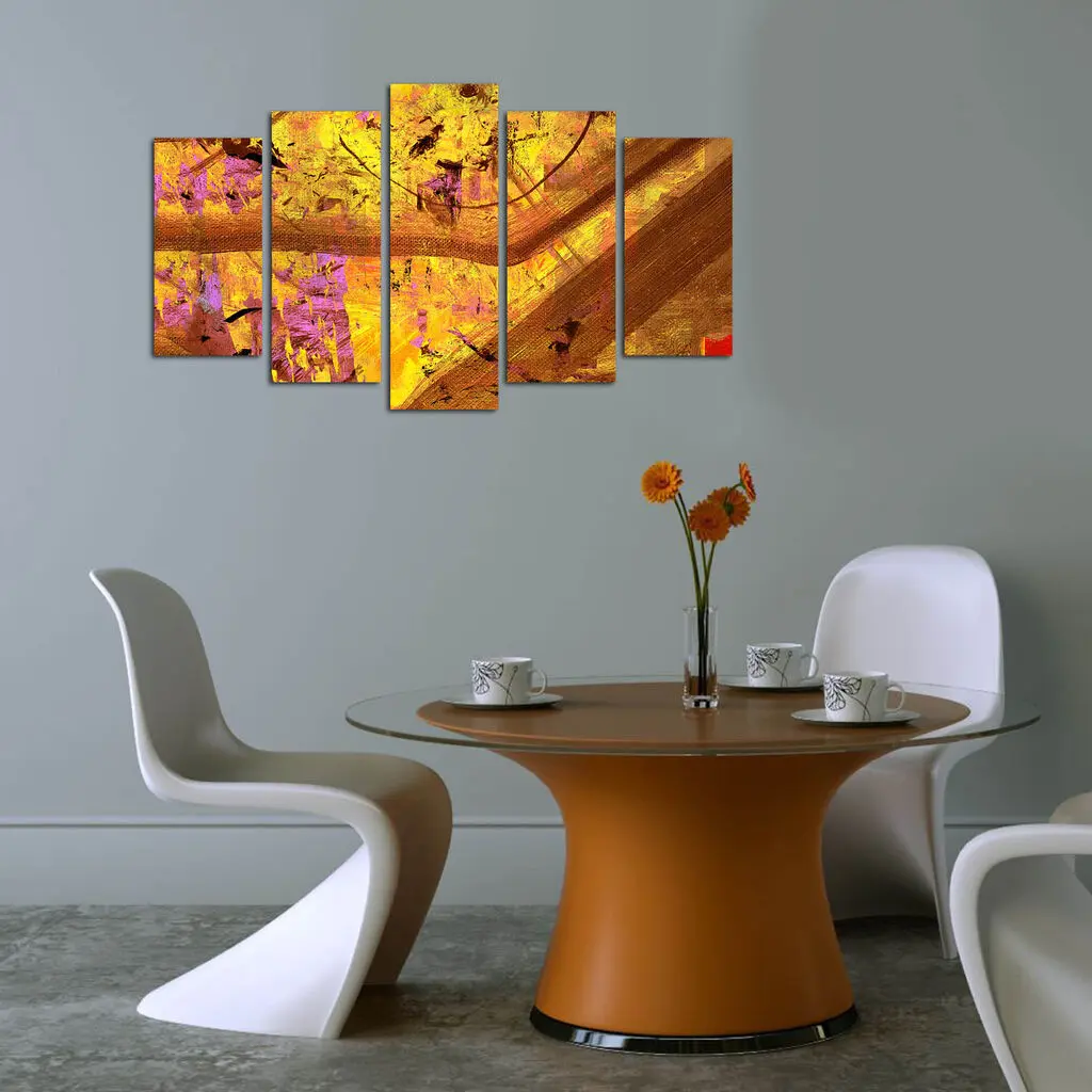 Wallity Set Slika 5ABSMDF-69, 5 Delova