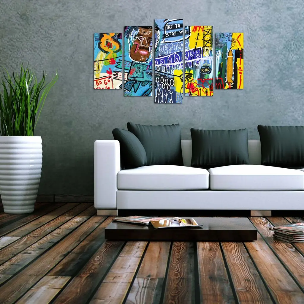 Wallity Set Slika 5ABSMDF-72, 5 Delova