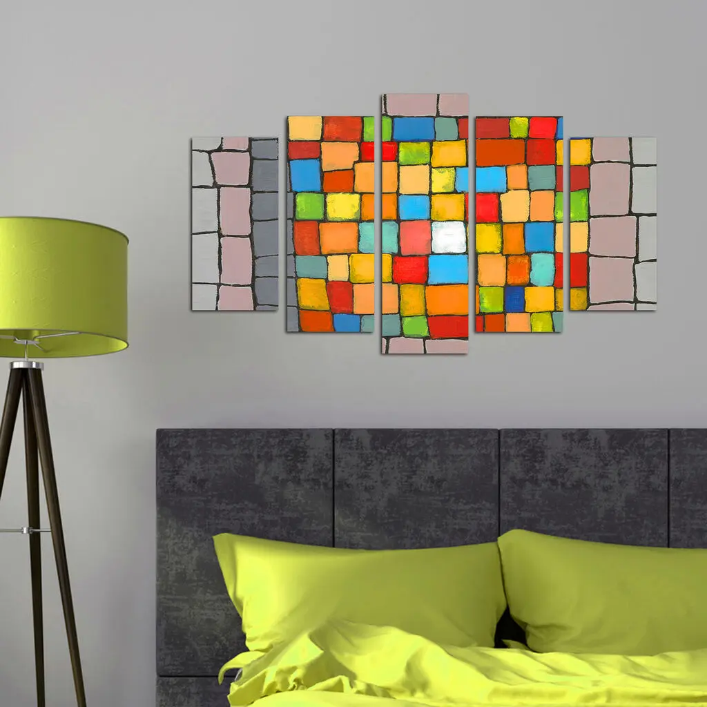 Wallity Set Slika 5ABSMDF-39, 5 Delova