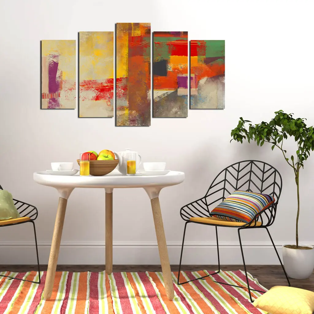 Wallity Set Slika 5ABSMDF-32, 5 Delova
