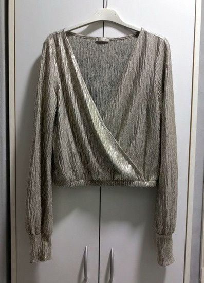 Zara metalik bluza
