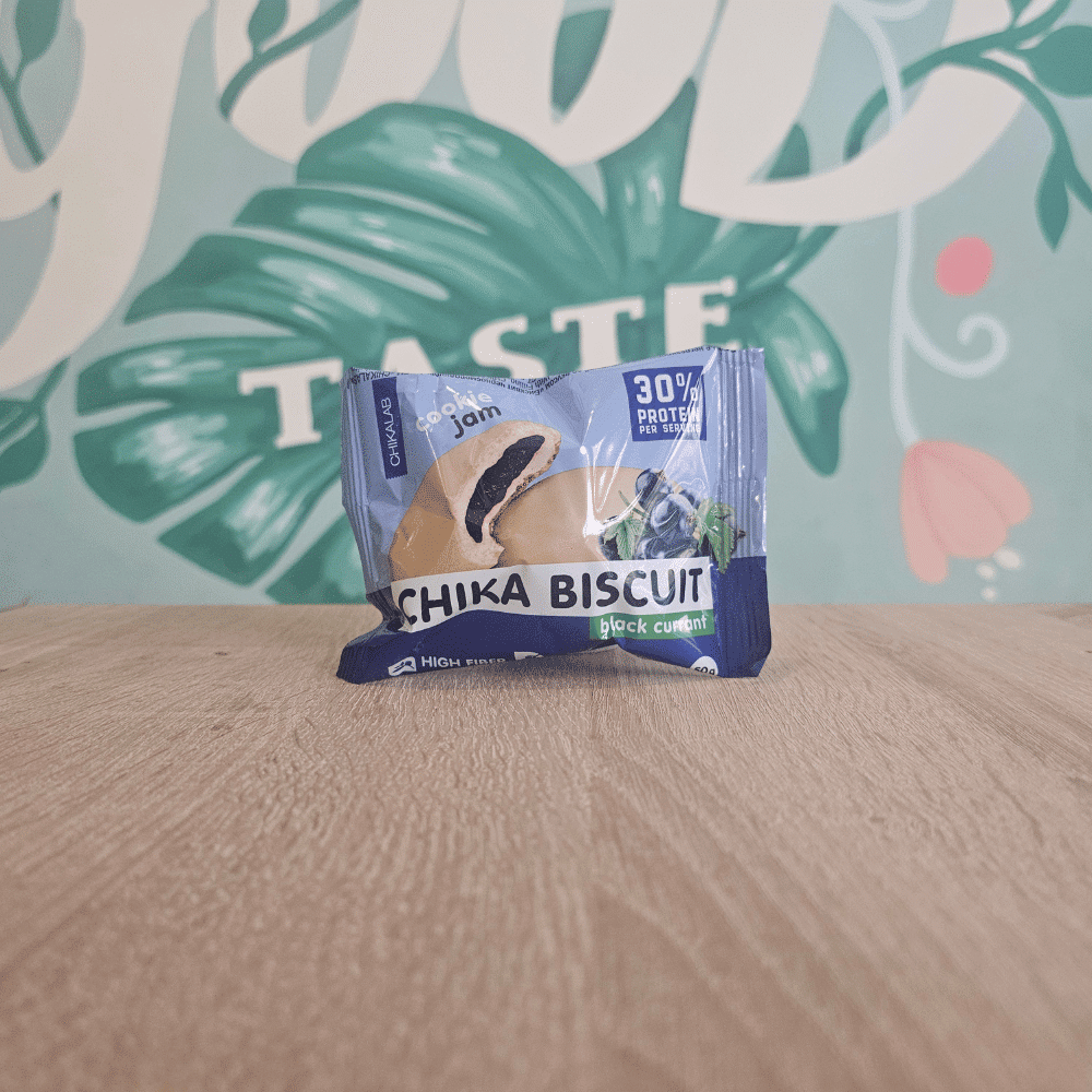 Chika Biscuit – Nepreliven slatki biskvit sa punjenjem – Ribizla 50g