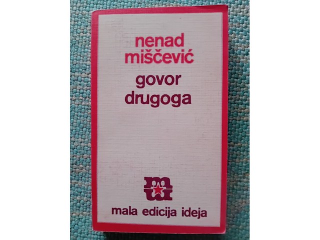Nenad Miščević Govor drugoga