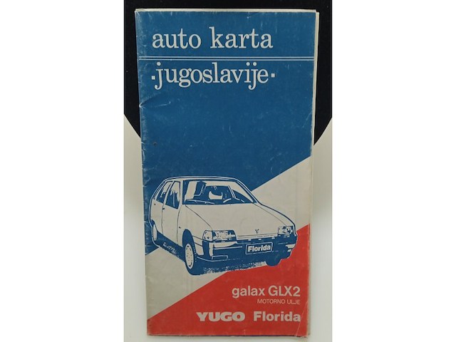Auto karta Jugoslavije-1 : 1000000 -1989.