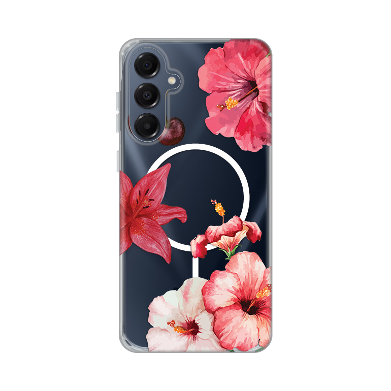 Zastitna maska (futrola) print Magsafe - Samsung A165F Galaxy A16 Hibiscus