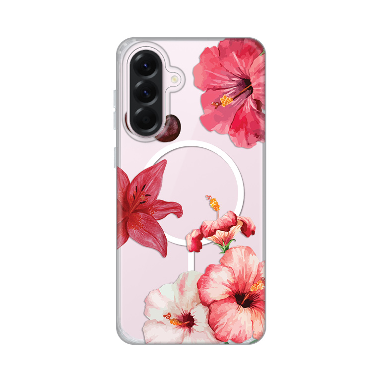 Zastitna maska (futrola) print Magsafe - Samsung A366 Galaxy A36 5G Hibiscus