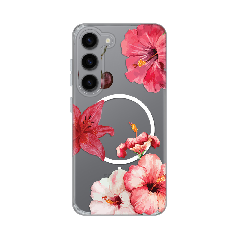 Zastitna maska (futrola) print Magsafe - Samsung S911B Galaxy S23 Hibiscus