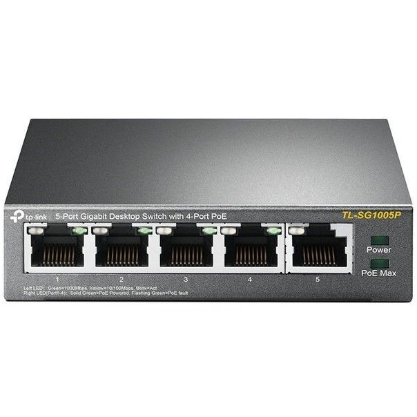 TP LINK TP-Link SG1005P Mettal sa 4 PoE-Ports
