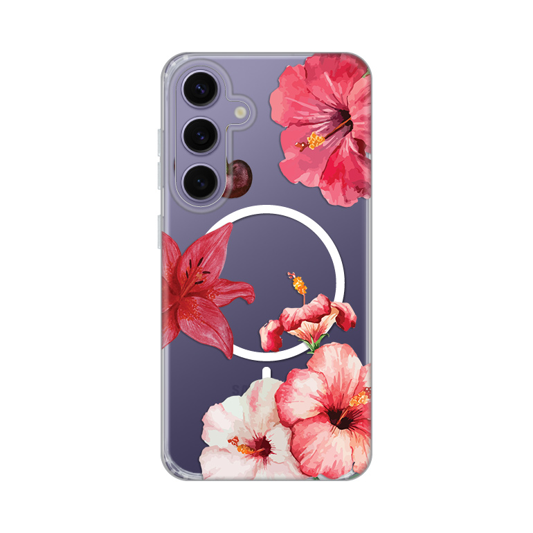 Zastitna maska (futrola) print Magsafe - Samsung S921B Galaxy S24 Hibiscus