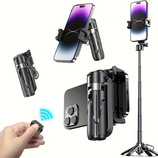Visenamenski stativ za telefon P15 Mini crni