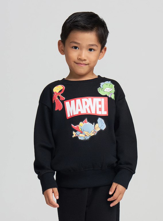 Dukserica sa Marvel® štampom Crna