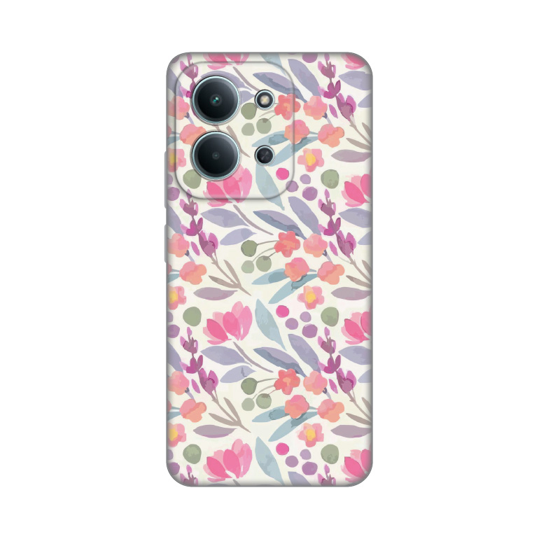 Zastitna silikonska maska (futrola) PRINT - Xiaomi Redmi 15C 4G Watercolor Flowers