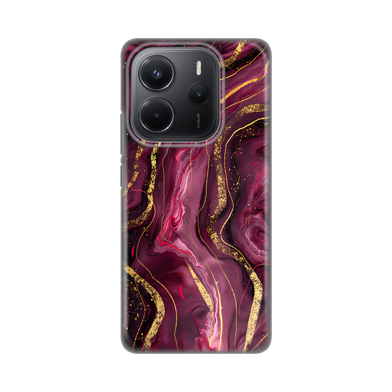 Zastitna silikonska maska (futrola) PRINT - Xiaomi Redmi Note 14 4G (SRB) Burgundy