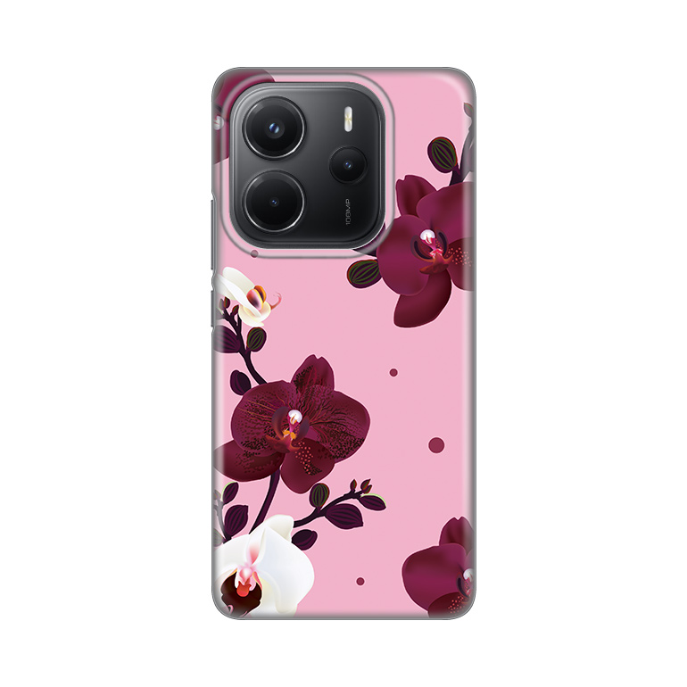 Zastitna ultra tanka (skin) maska / futrola PRINT - Xiaomi Redmi Note 14 4G (SRB) Pink Orchid
