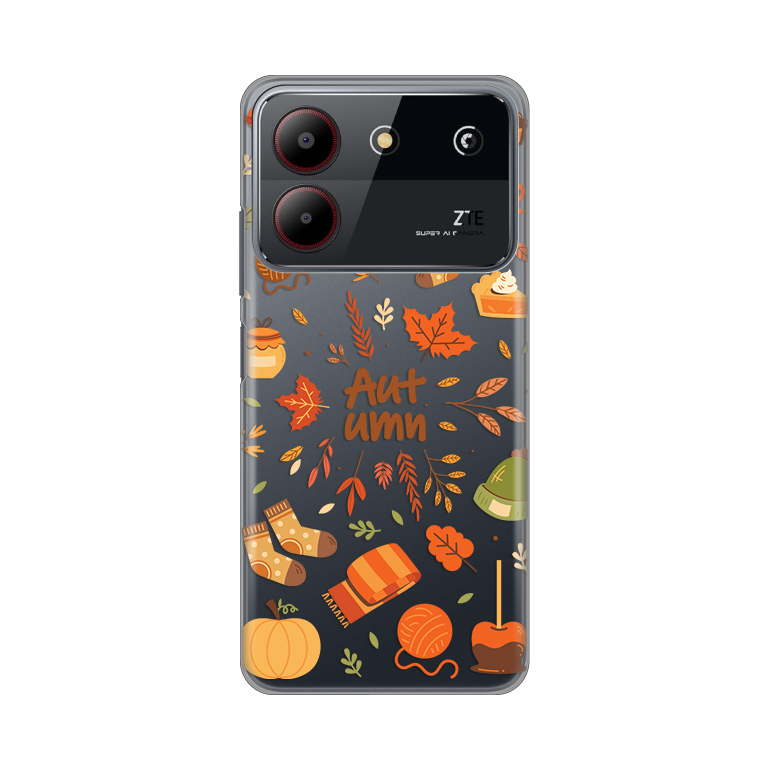 Zastitna ultra tanka (skin) maska / futrola PRINT - ZTE Blade A54 Autumn