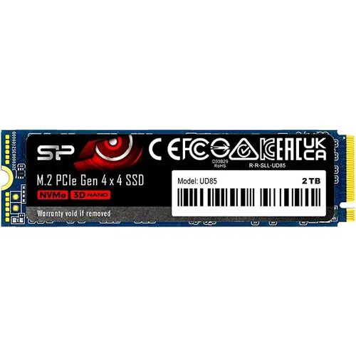 Silicon Power M.2 NVMe 2TB SSD, UD85, PCIe Gen 4x4, 3D NAND, Read up to 3,600 MB/s, Write up to 2,800 MB/s (single sided), 2280, SP02KGBP44UD8505