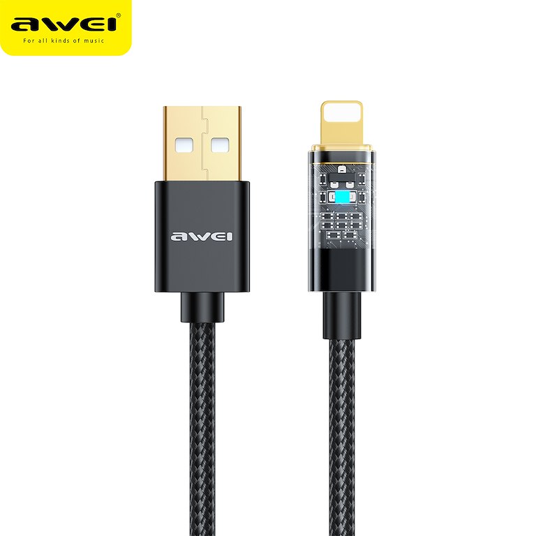 Awei Kabl 2.0 USB na iPhone Lighting 5,6,7 1m CL-139L, crni, 492