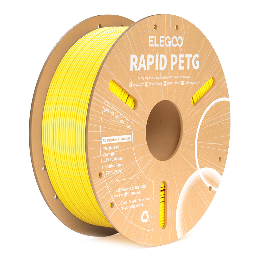 Elegoo RAPID PETG filament 1.75mm 1kg - Yellow, 50.203.0221