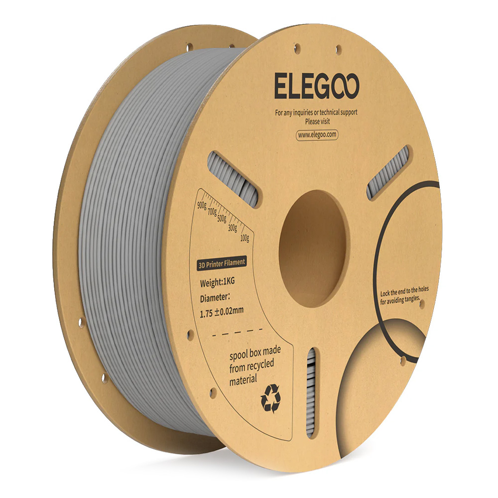 Elegoo PLA+ filament 1.75mm 1kg - Grey, 50.203.0050
