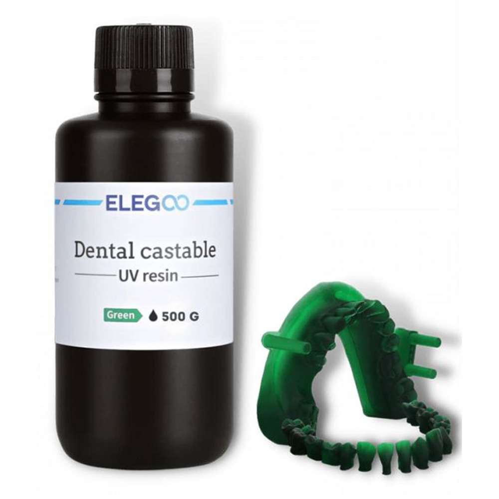 Dental Castable UV Resin 0.5kg - Green, 50.103.0067