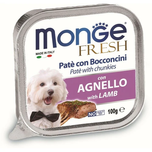 MONGE Fresh Pašteta za pse, s komadićima jagnjetine, 100g