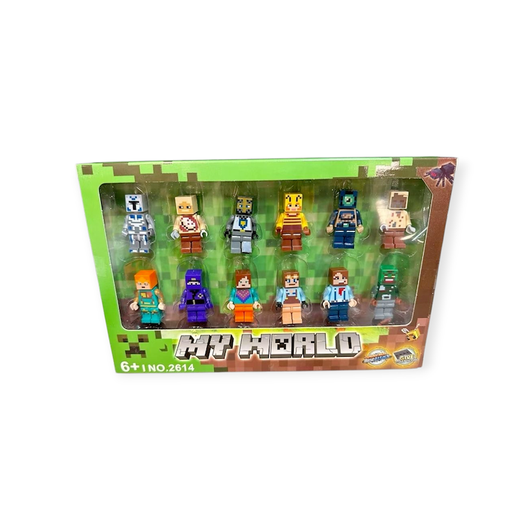Minecraft My World figure – Set od 12 mini figura | Kolekcionarski komplet likova iz Minecraft sveta