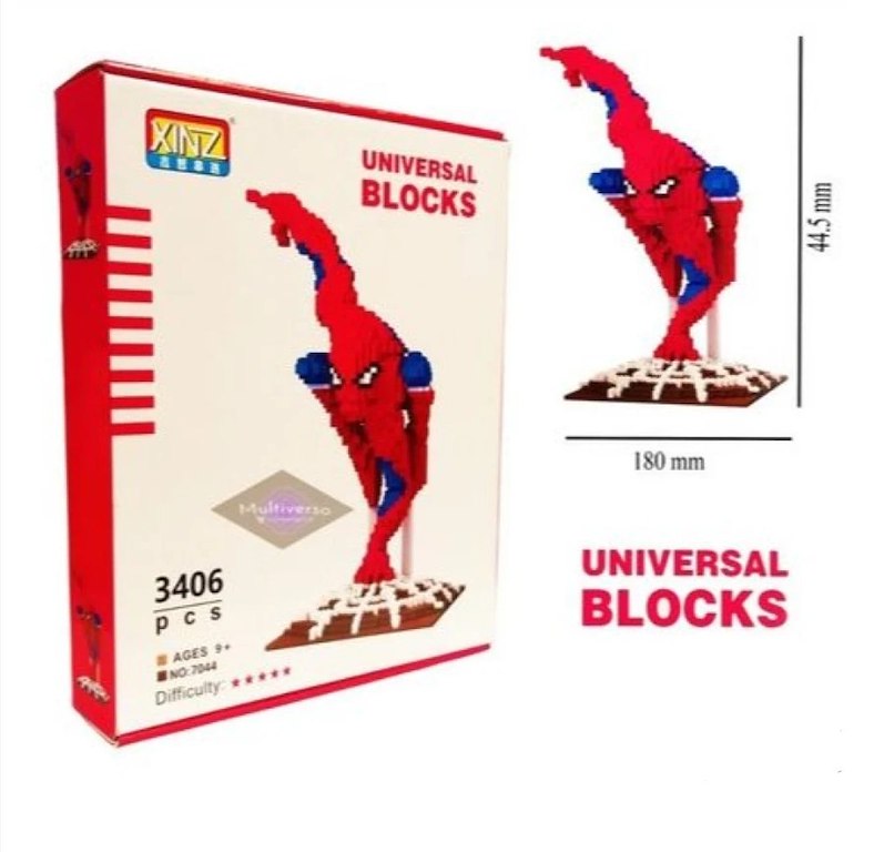 Spiderman set od 3400 sitnih kockica – 3D figura Spajdermen | Univerzalne blok kocke za decu i odrasle