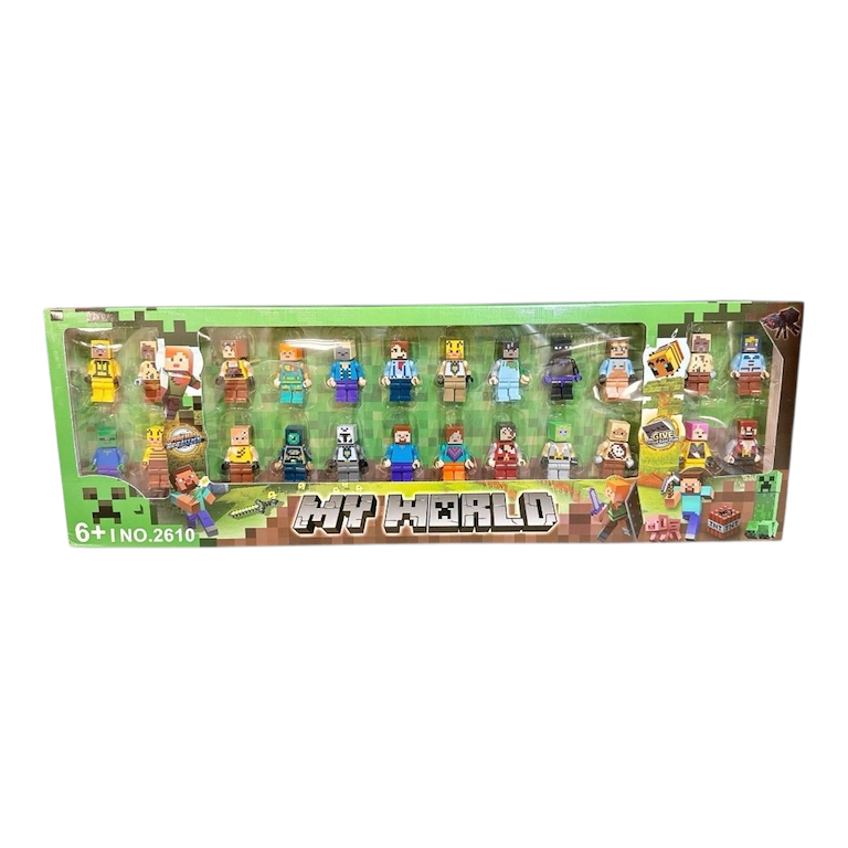 Minecraft My World figure – Set od 24 mini figure | Kolekcionarski komplet likova iz Minecraft sveta