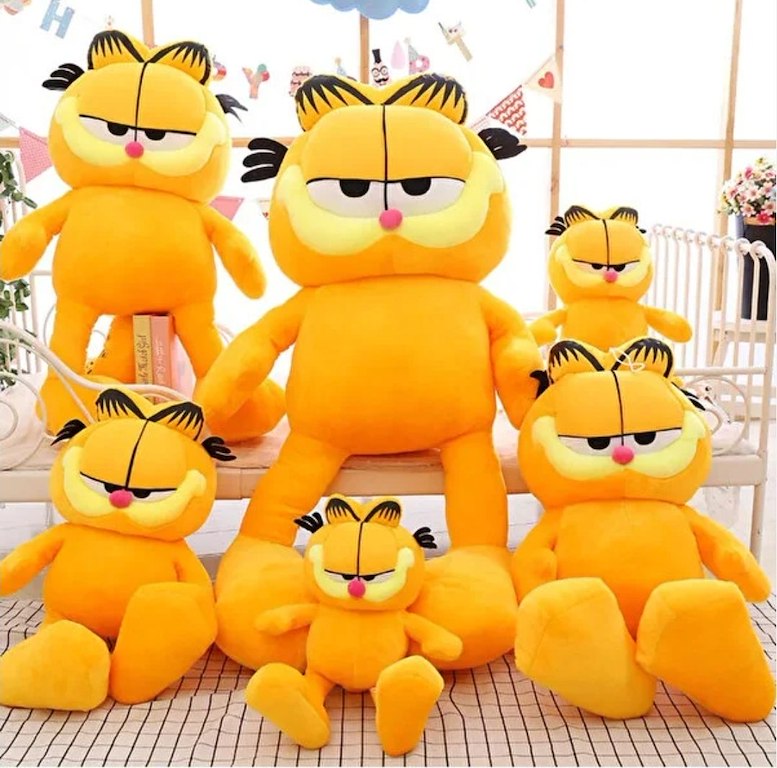 Garfield plišana igračka 60cm – veliki, mekani i smešni plišani mačak | Savršen poklon za sve uzraste