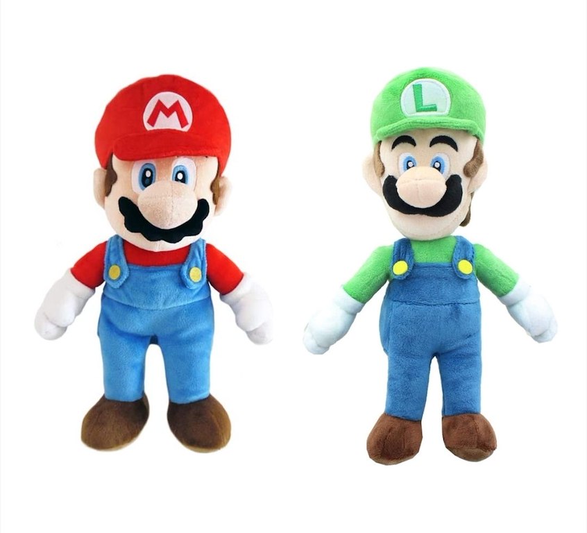 Plišana igračka Mario ili Luigi – Super Mario lik po izboru | Mekana plišana figura 30cm
