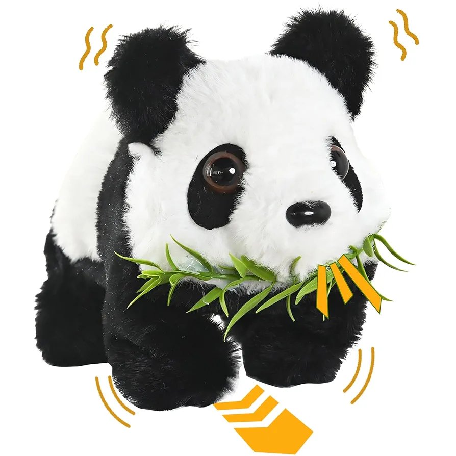 Interaktivna plišana panda – hoda, maše ušima i ispušta zvukove | Edukativna elektronska igračka za decu 3+ godine