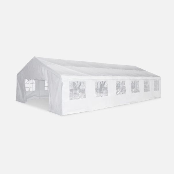 ENT Beli Paviljon Tenda 6x12m sa Stranicama