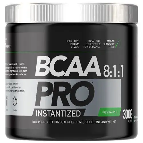 Basic Supplements Bcaa Pro 8:1:1, Jabuka, 300g