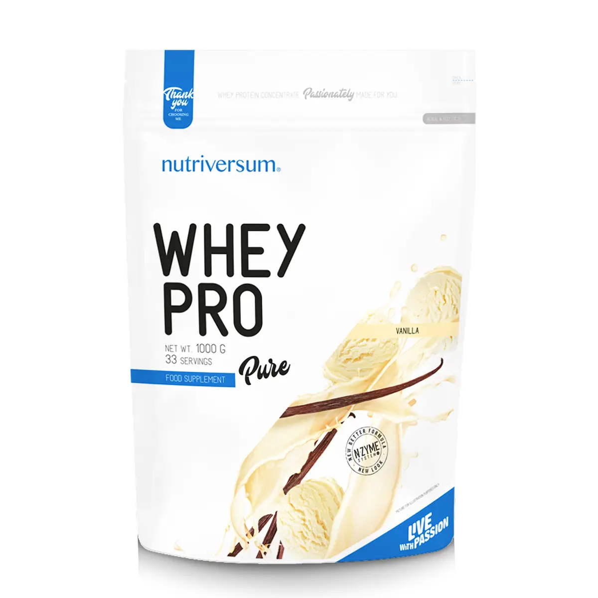 Nutriversum Whey Pro protein vanila, 1kg