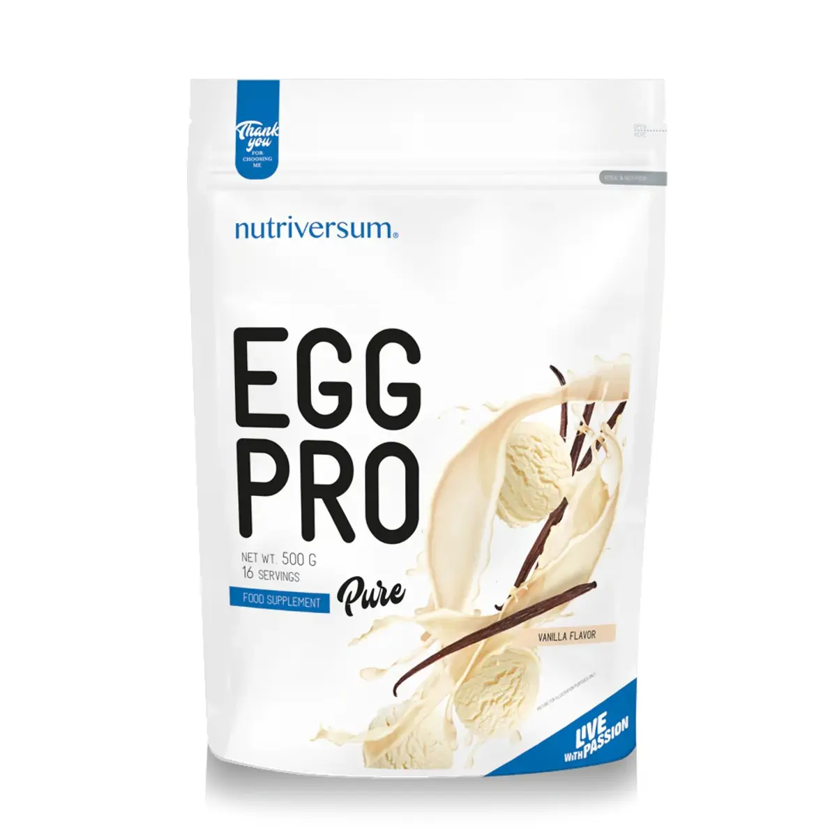 Nutriversum Albumin Egg protein vanila, 500g