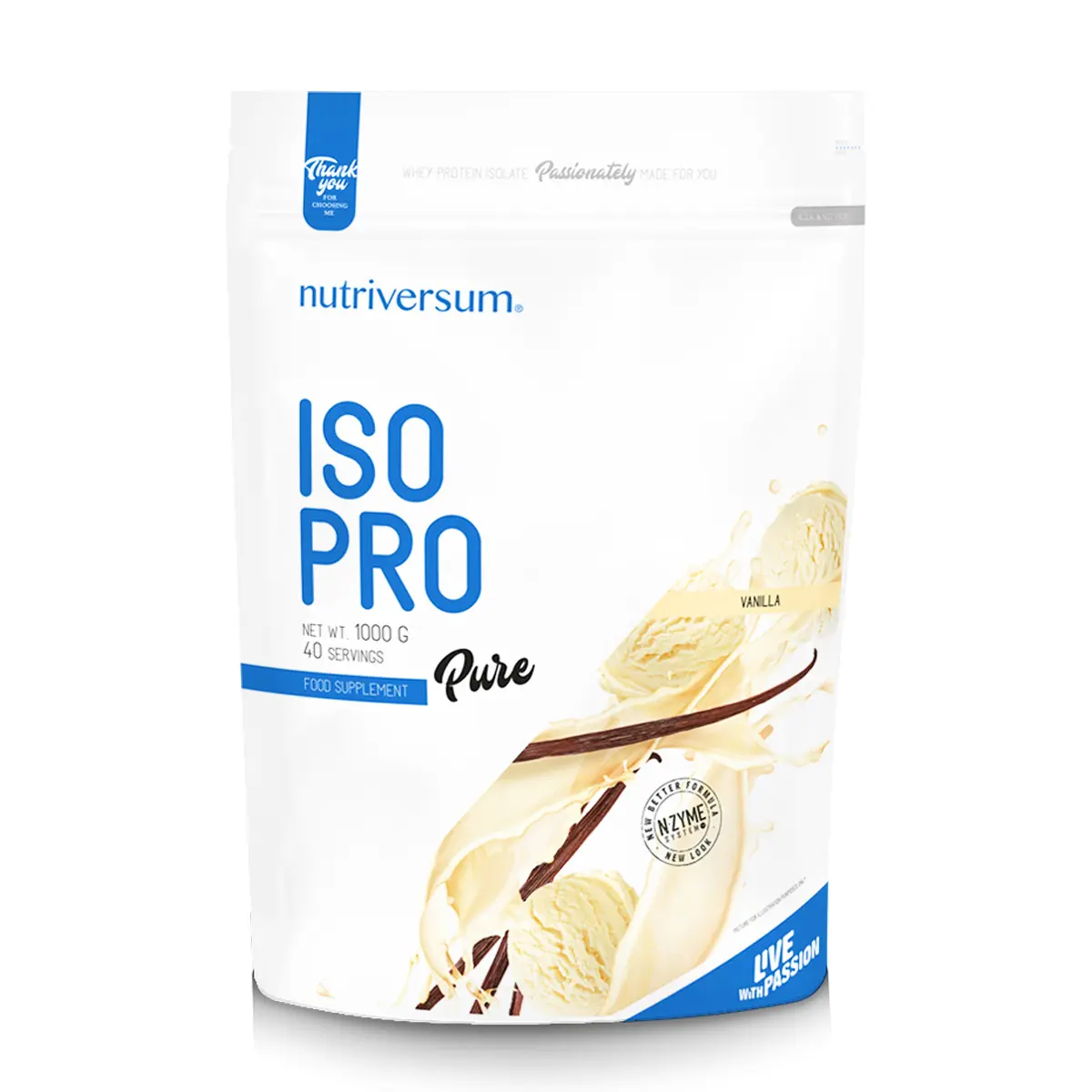 Nutriversum Iso Pro protein, Vanila, 1kg