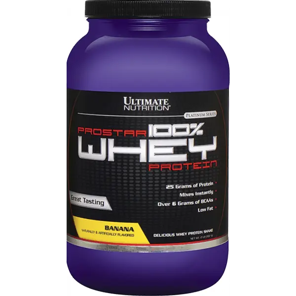 Ultimate Nutrition Protein 100% Whey Prostar, Banana, 907g