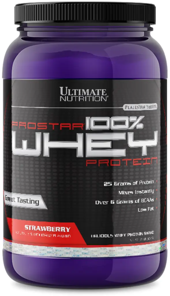 Ultimate Nutrition Protein 100% Whey Prostar, Jagoda, 907g