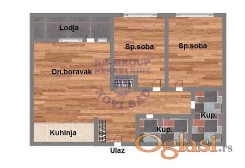 Trosoban 63m2 Somborski bulevar