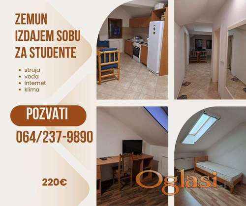 Zemun, Nova Galenika, izdajem sobu
