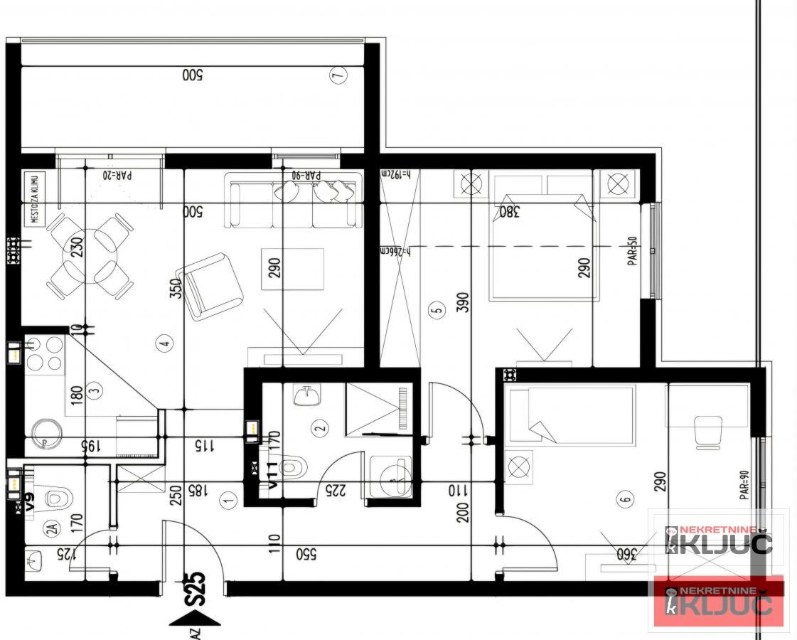 TELEP, 61m2, Trosoban sa pdv