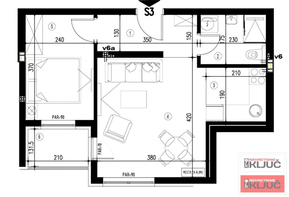 TELEP, 39m2, Jednoiposoban sa pdv