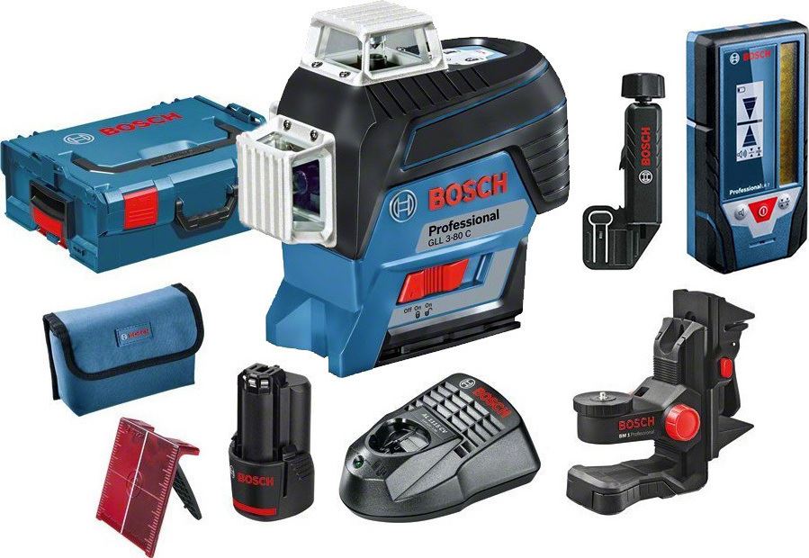 Bosch GLL 3-80 C + BM1 + LR7 Linijski laser 120 m (Bluetooth, 12V, 3x360°) – 0601063R05