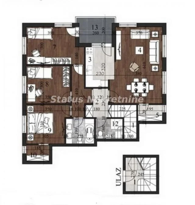 Grbavica-Lep Četvorosoban Dupleks 96 m2 u Pogodnom kraju-povrat PDV-065/385 8880