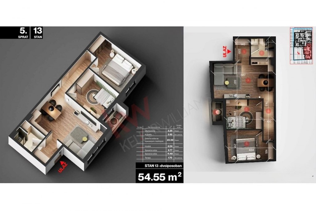 Zvezdara Cvetkova pijaca – 54, 55m²
