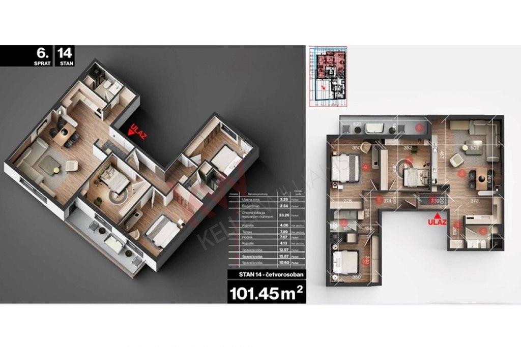 Zvezdara Cvetkova pijaca – 101, 45m²