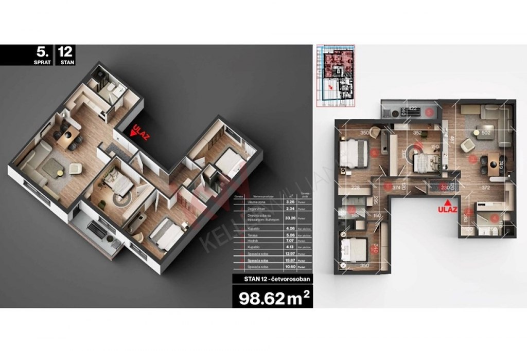 Zvezdara Cvetkova pijaca – 98, 62m²