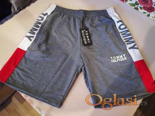Nove muske pamucne markirane bermude Tommy Hilfiger Sive 2XL 3XL Novo