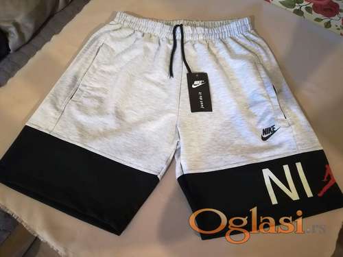 Nove muske pamucne markirane bermude Nike Sivo-crne 2XL Novo