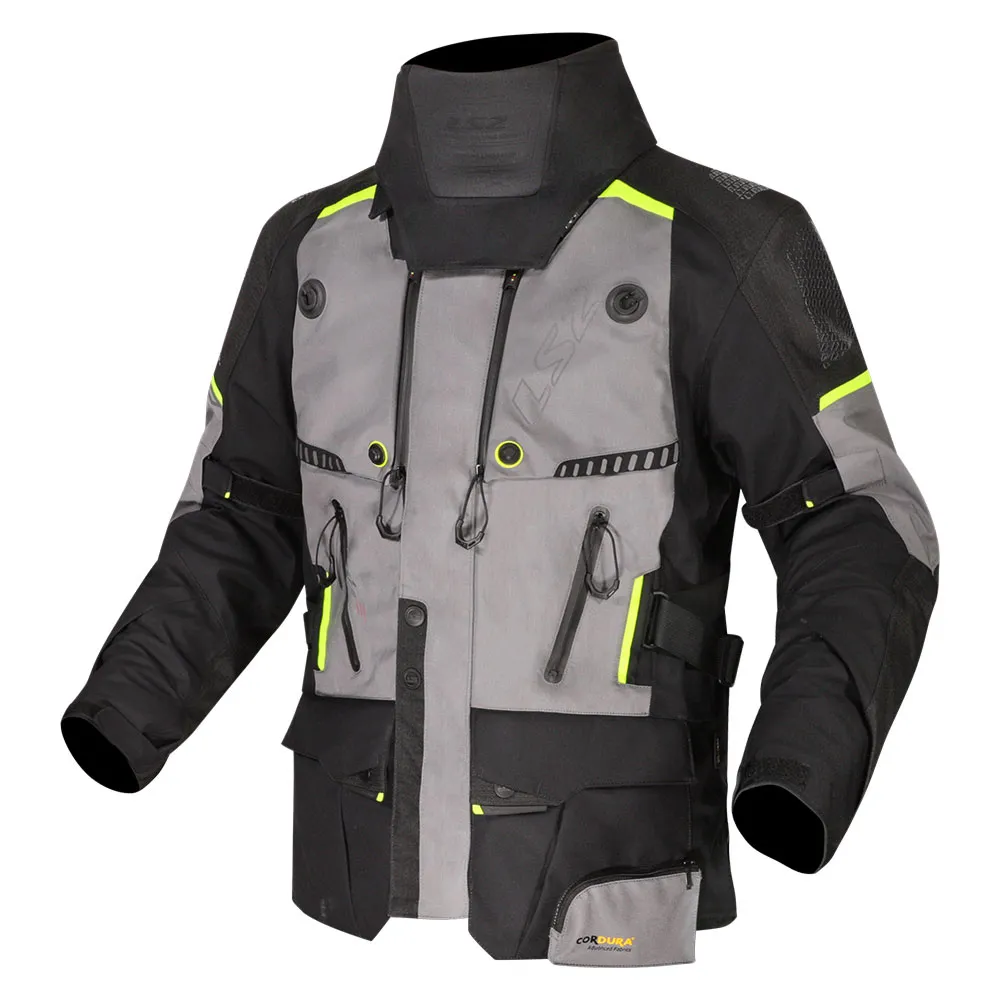 Moto jakna LS2 APOLLO muška crno siva